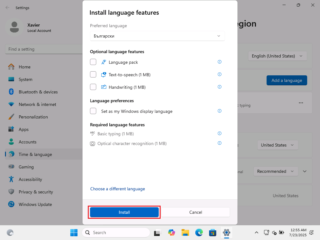 Bulgarian Cyrillic keyboard on Windows 11 - Bulgaro